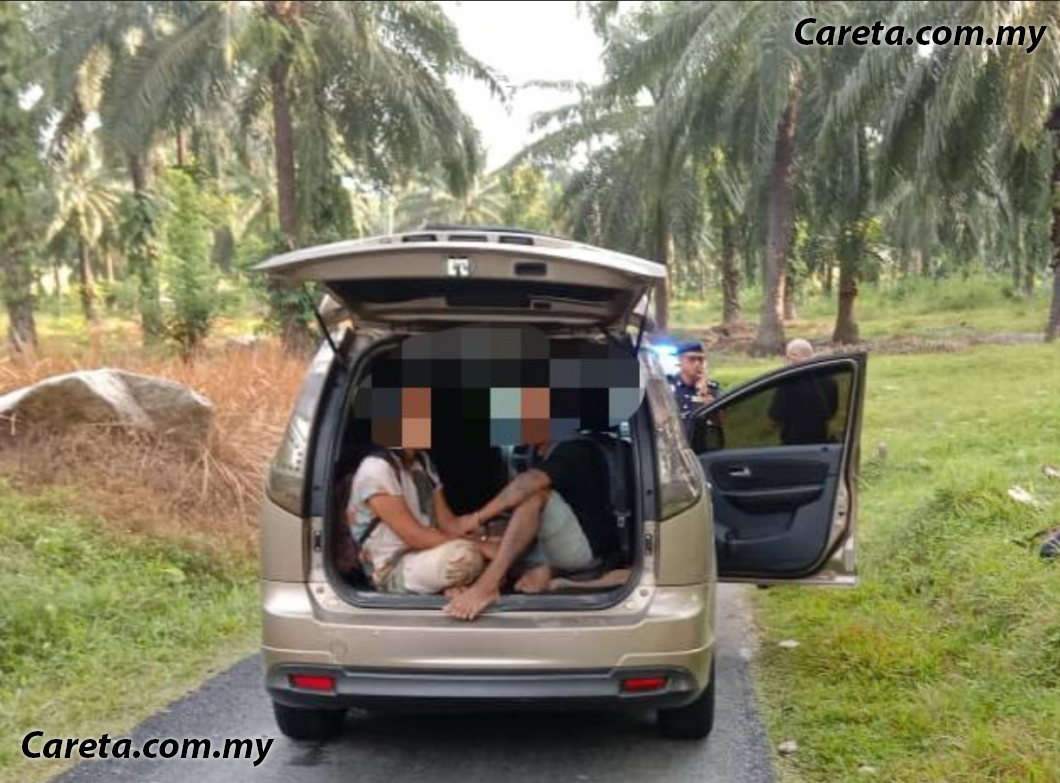 Polis tahan Exora bawa 13 PATI - selepas satu jam setengah mengejar ...