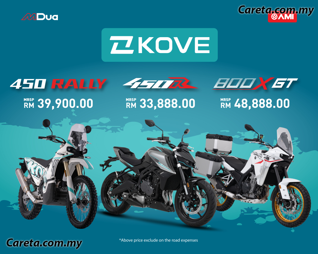 KOVE Moto kini rasmi di Malaysia — Dua Model Baharu Dilancar: 800X GT ...